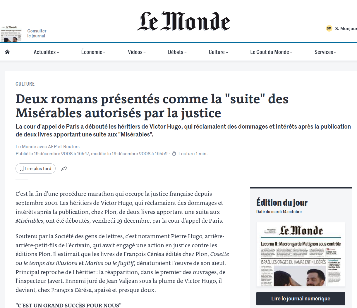 Master MEA : Connaissance des metiers de l'edition